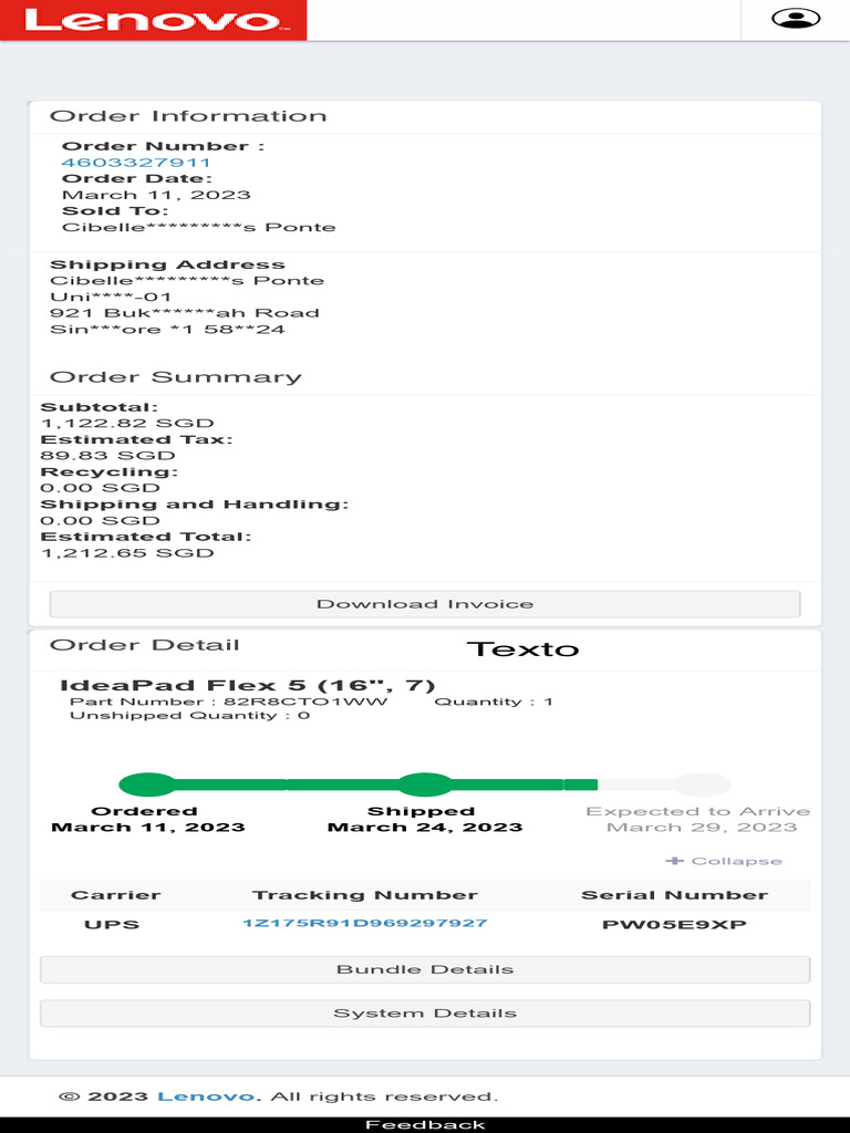 Order Detail | PDF