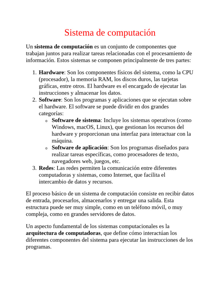 Fundamentos de Sistemas de Computación | PDF