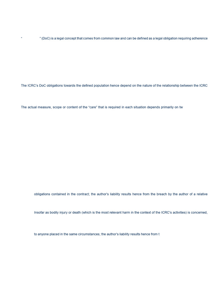 Defining Duty of Care in Swiss Law | PDF | Legal Liability | Duty Of Care