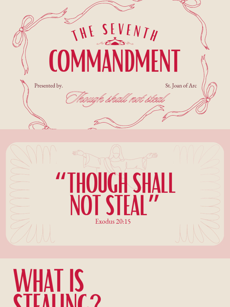 7th Commandment (St. Joan of Arc) | PDF