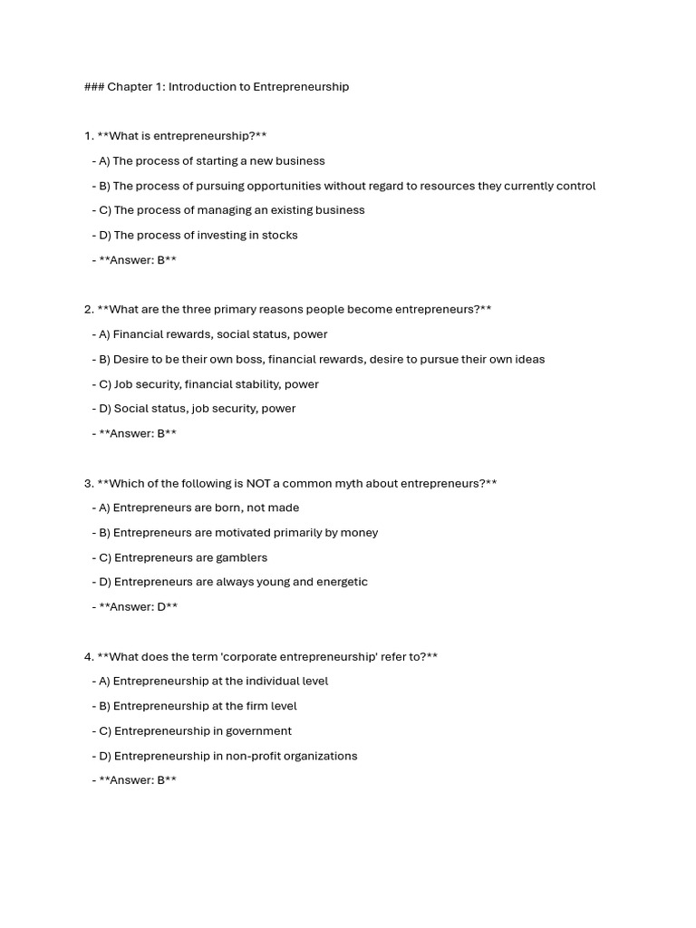 sample questions | PDF | Feasibility Study | Entrepreneurship