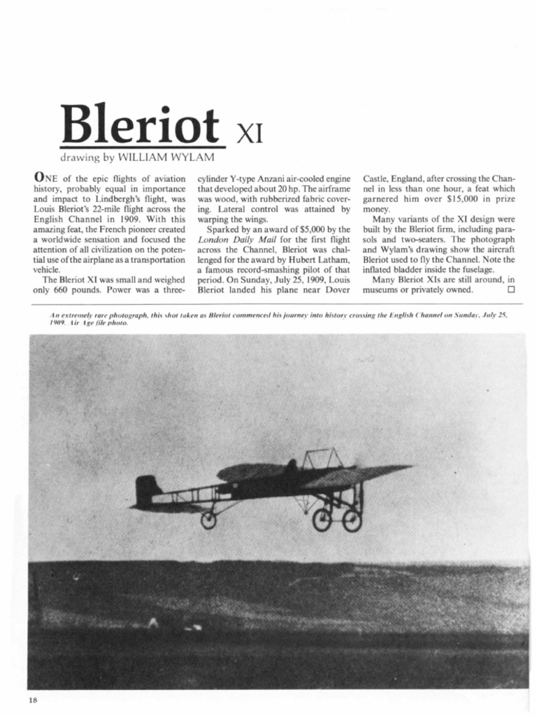 Scale Aircraft Drawings Vol. 1 05 - Bleriot XI | PDF