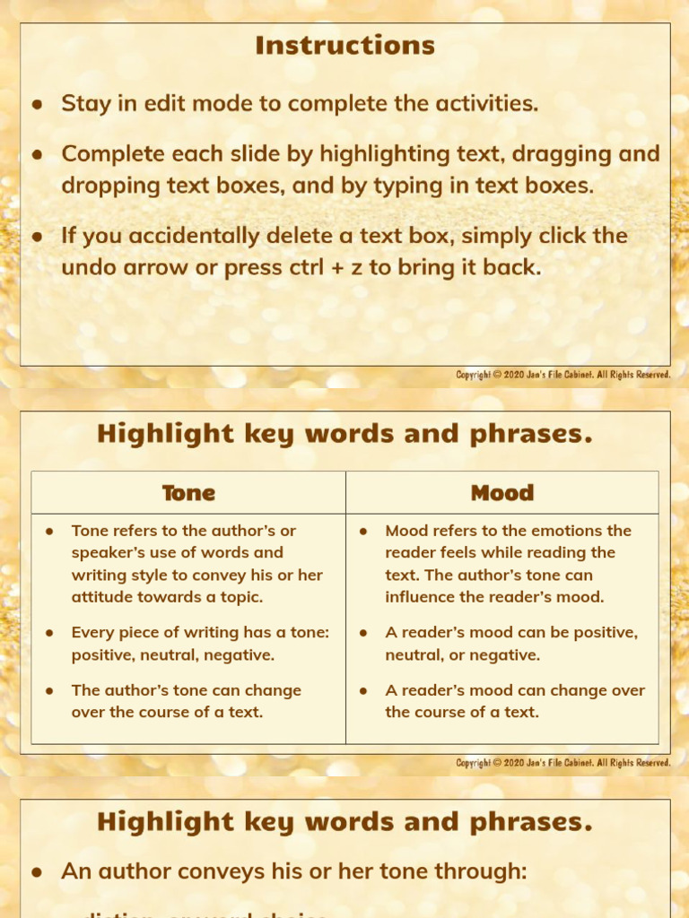 Of Tone V Mood Interactive 5PS | PDF