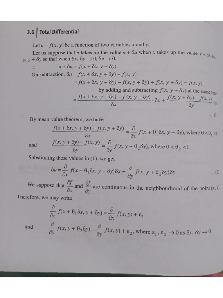 Total Differential | PDF