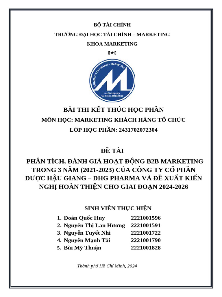 Nhóm-3 KTHP B2BMKT S2 HK3 2024 | PDF