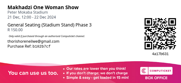 Makhadzi Concert 2024 Tickets | PDF