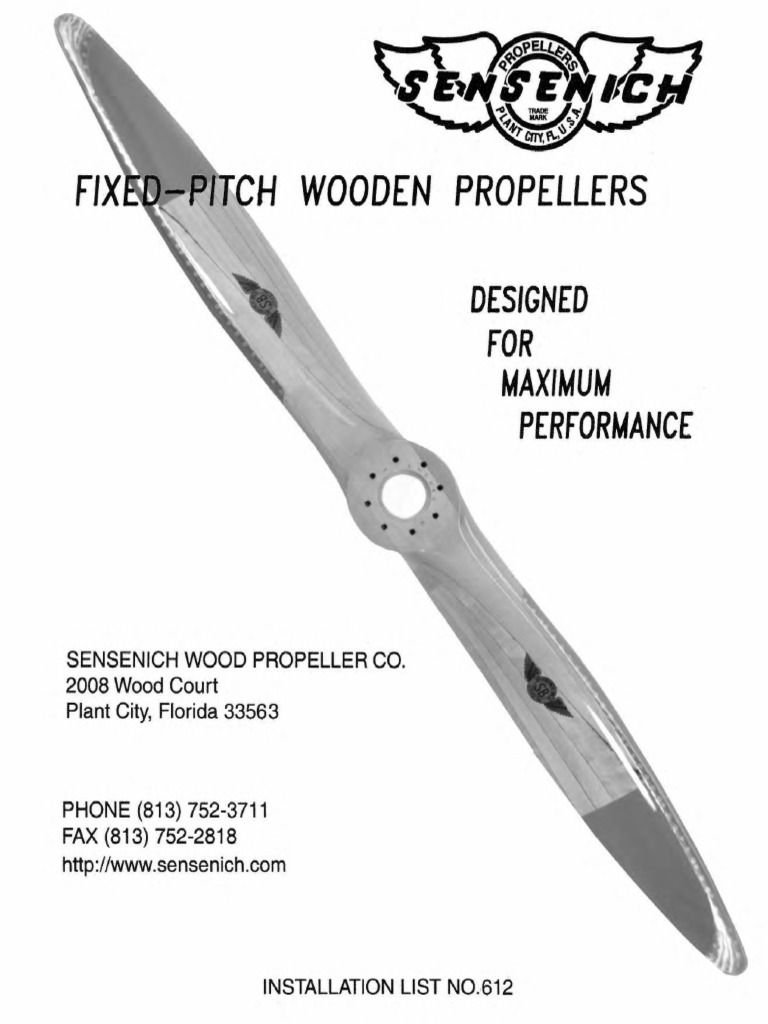 Propeller Ordering Guide for Aircraft | PDF | Vehicle Design ...