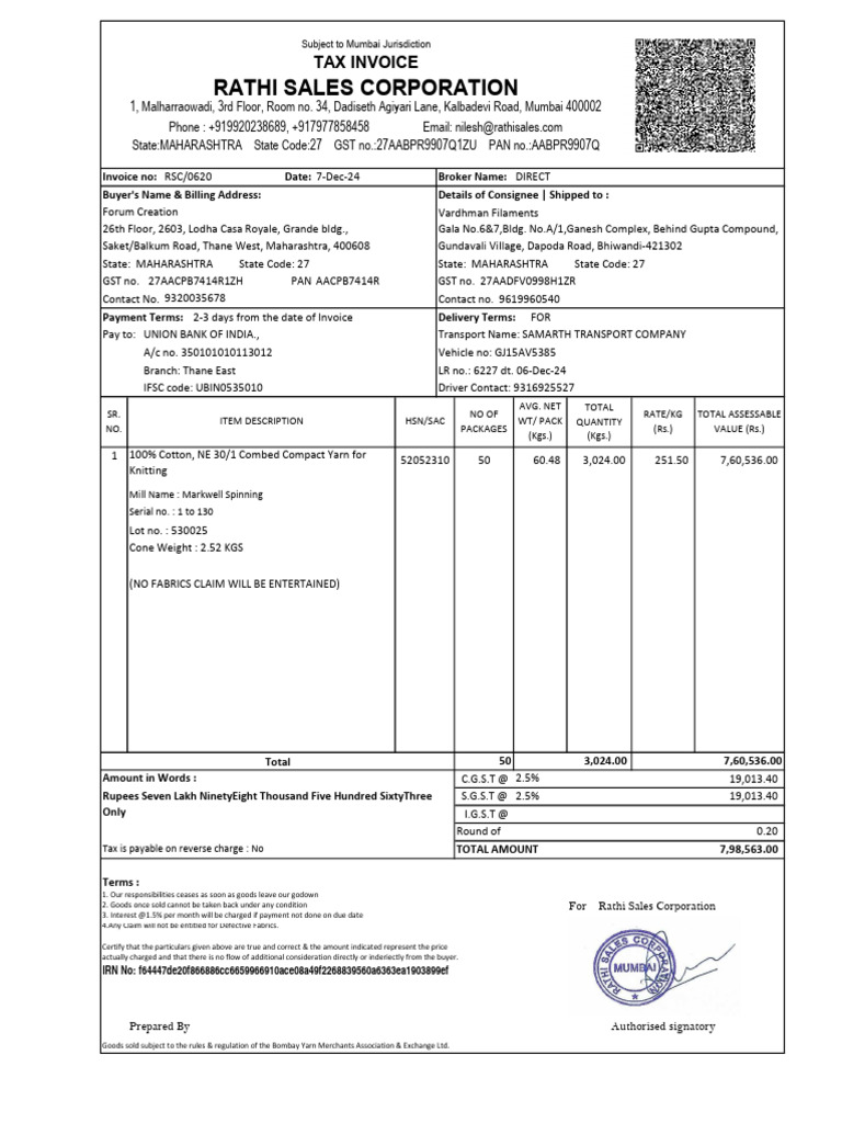 rsc_620 | PDF | Invoice | Payments