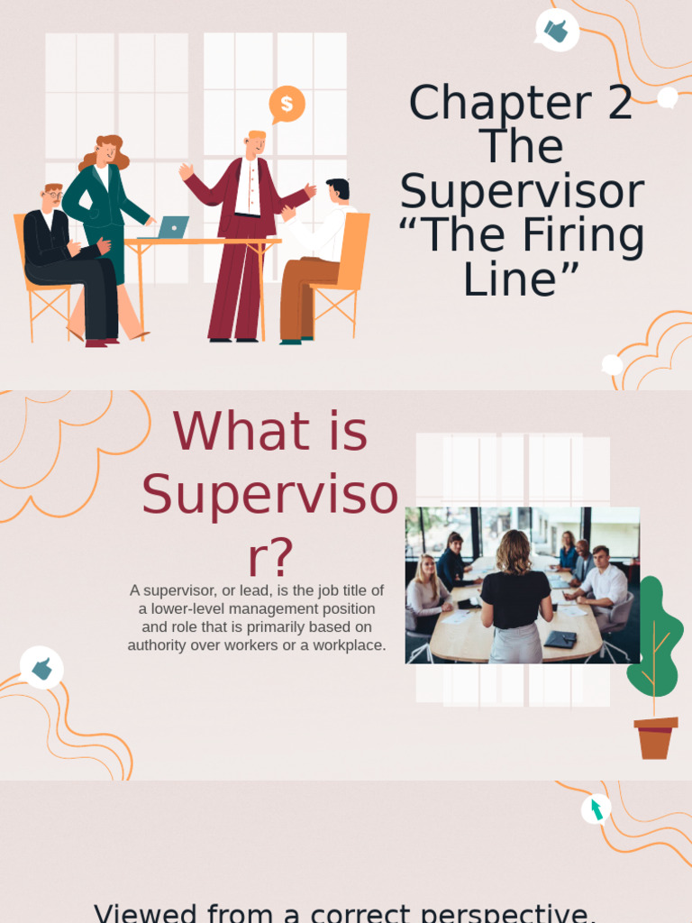 Chapter 2 - The Supervisor "The Firing Line" | PDF | Supervisor | Human ...
