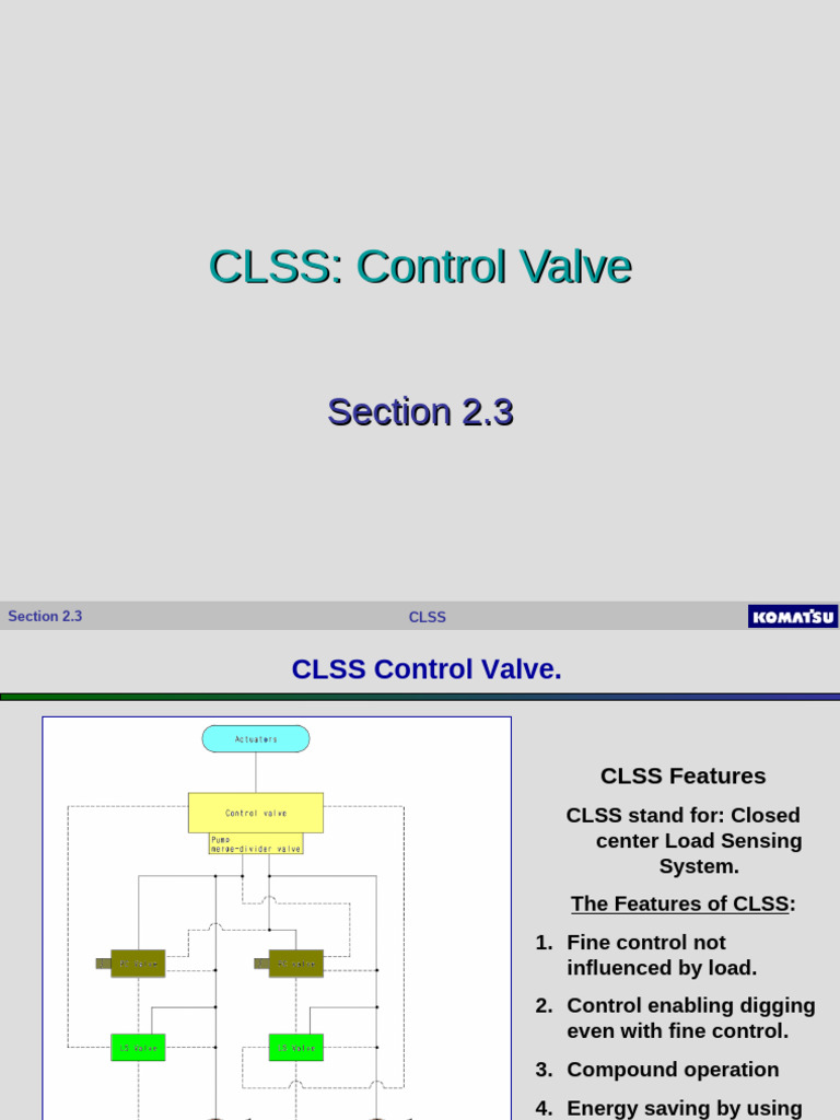 2.3 CLSS Control Valve | PDF | Valve | Pump