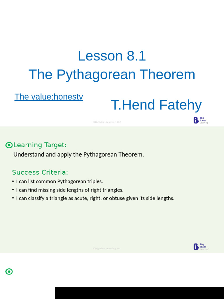 Pythagorean Theorem Explained | PDF | Triangle | Mathematical Concepts