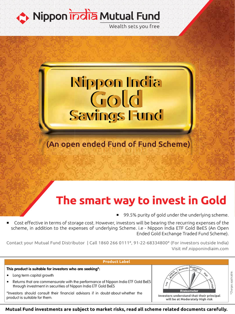 Invest in Gold with Nippon ETF Fund | PDF | Exchange Traded Fund ...