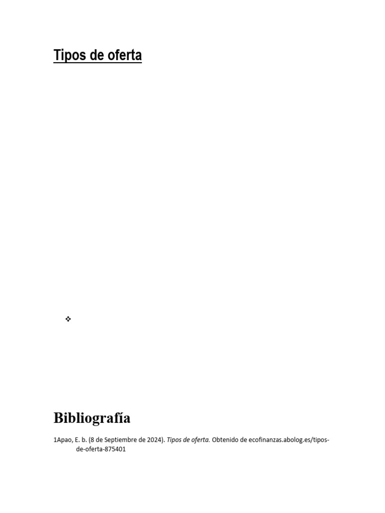Tipos de Oferta | PDF