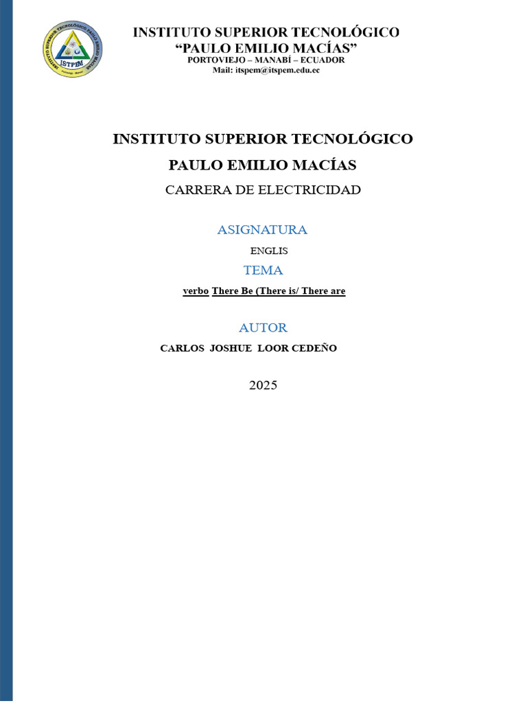 Ingles Joshue Loor Ve | PDF