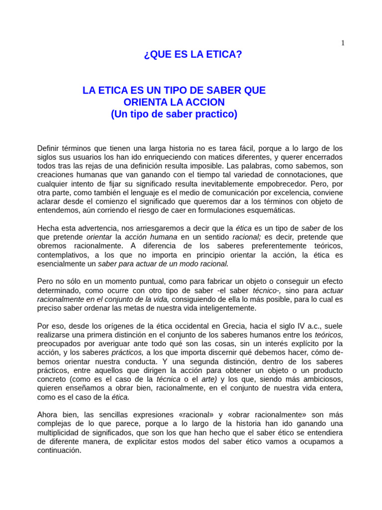 Introducción a la Ética y su Importancia | PDF | Moralidad | Felicidad
