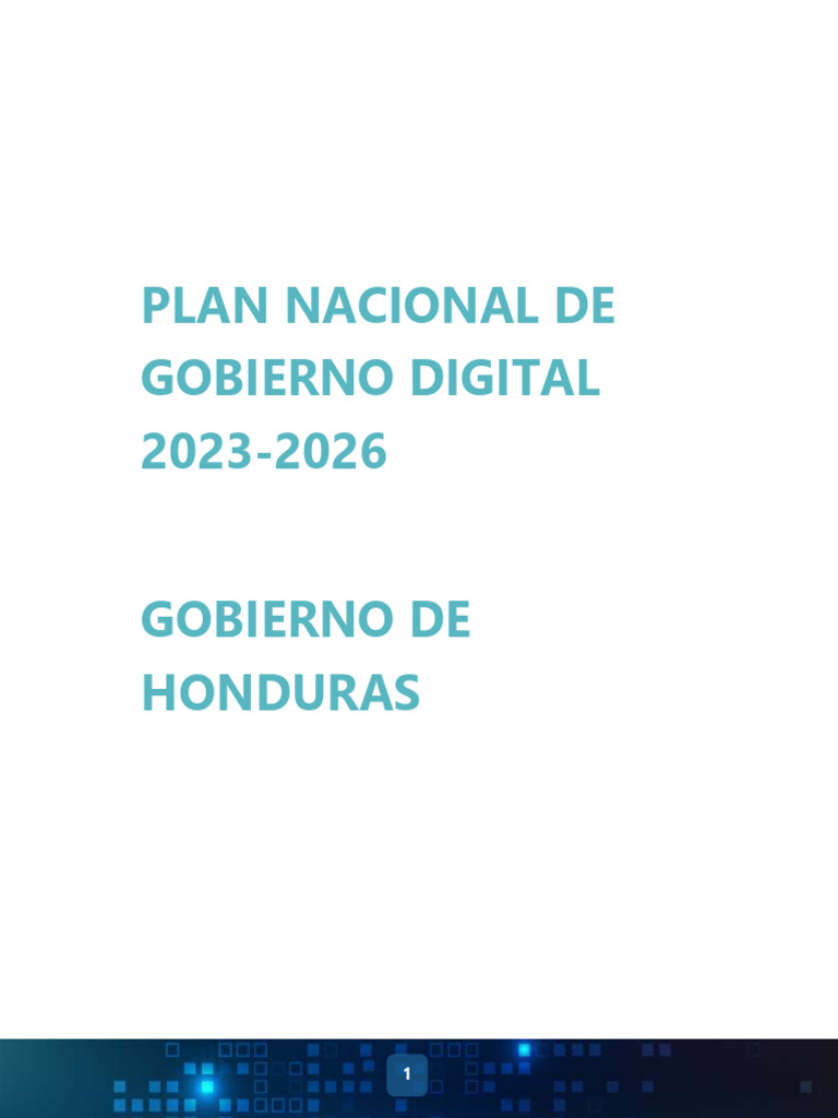 Plan Nacional de Gobierno Digital 2023-2026 | PDF | Gobierno E | La ...