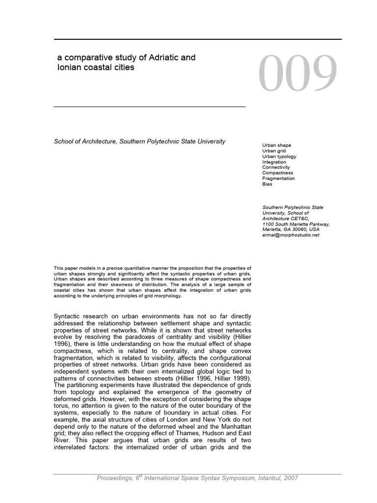 Urban Shapes vs. Grids: Adriatic Study | PDF | Shape | Convex Set