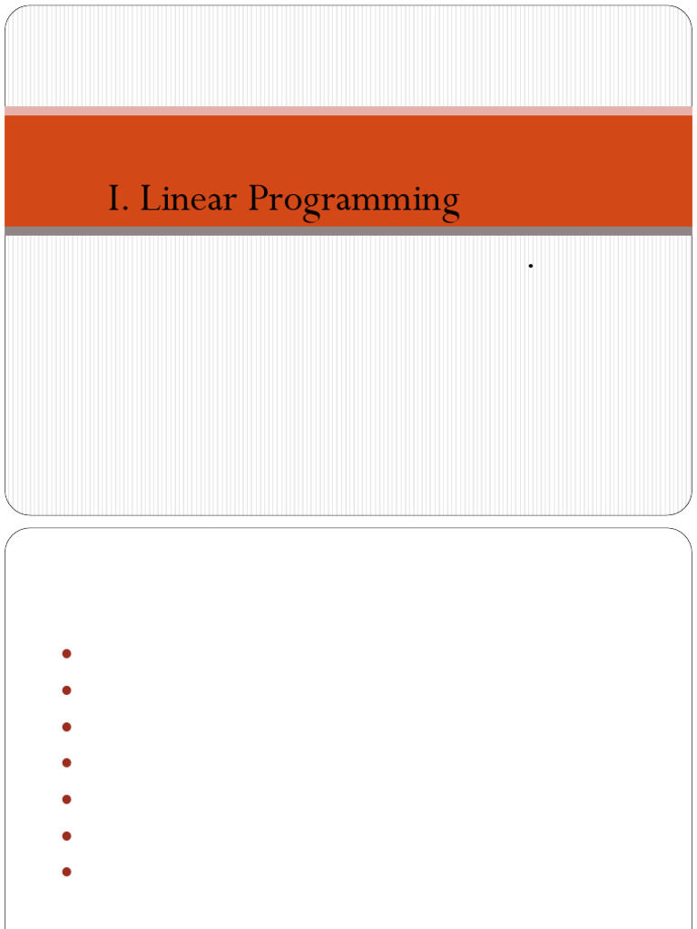Chapter 4- Linear Programing | PDF | Mathematical Optimization | Linear ... Chapter 4- Linear Programing | PDF | Mathematical Optimization | Linear ...