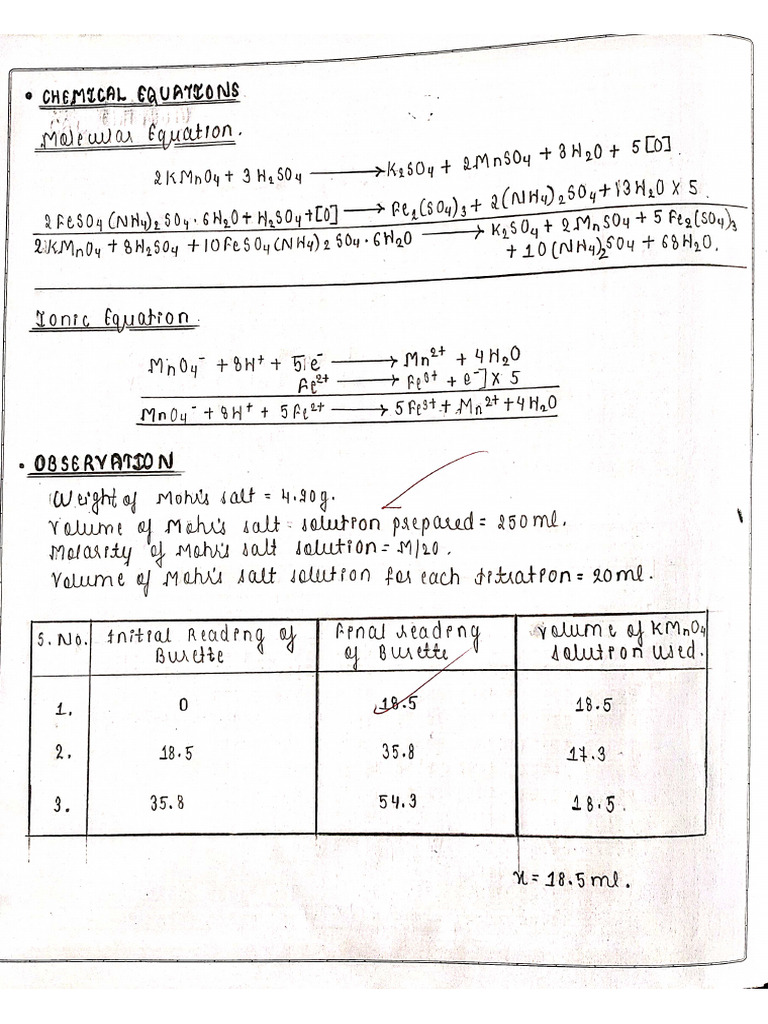 Chemistry Practical Class 12 | PDF