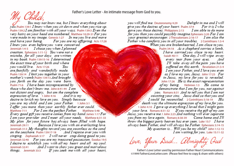 2024 Fathers Love Letter A4 | PDF | Jesus | Gospel Of Matthew
