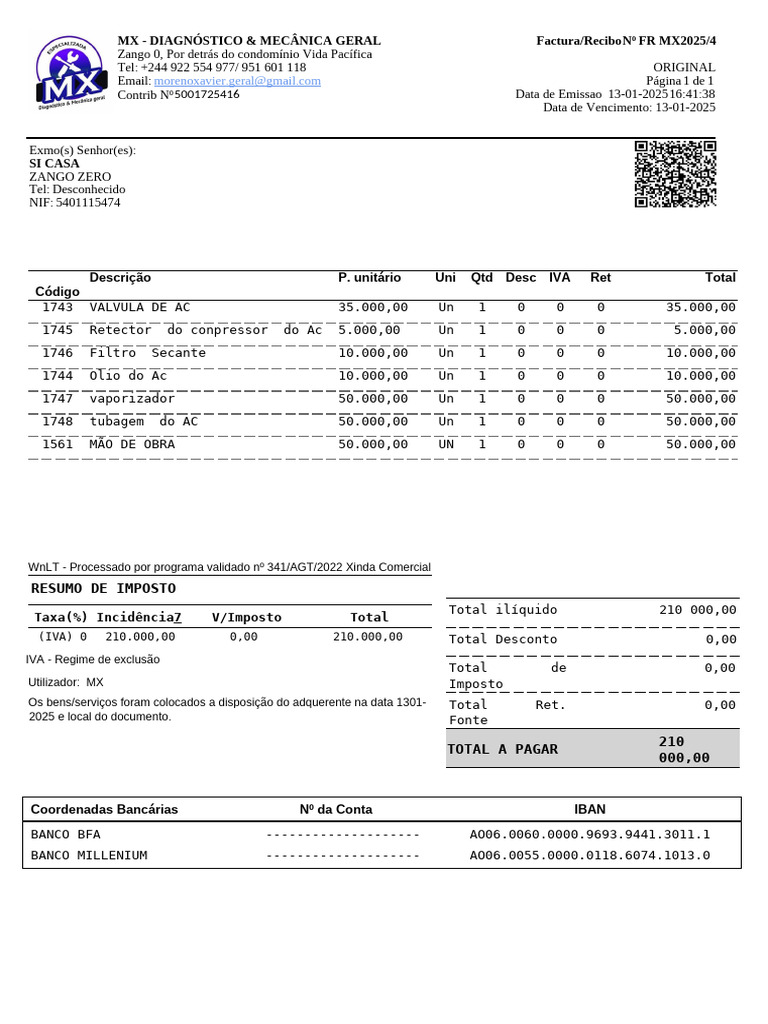 Modelo de Fatura Editável em Word | PDF | Impostos | Finanças ...
