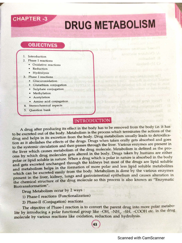 Drug Metabolism | PDF