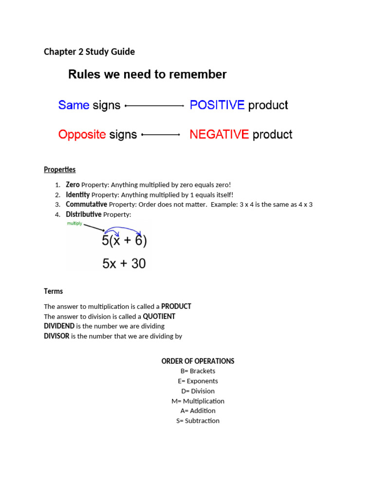 Chapter 2 Study Guide | PDF
