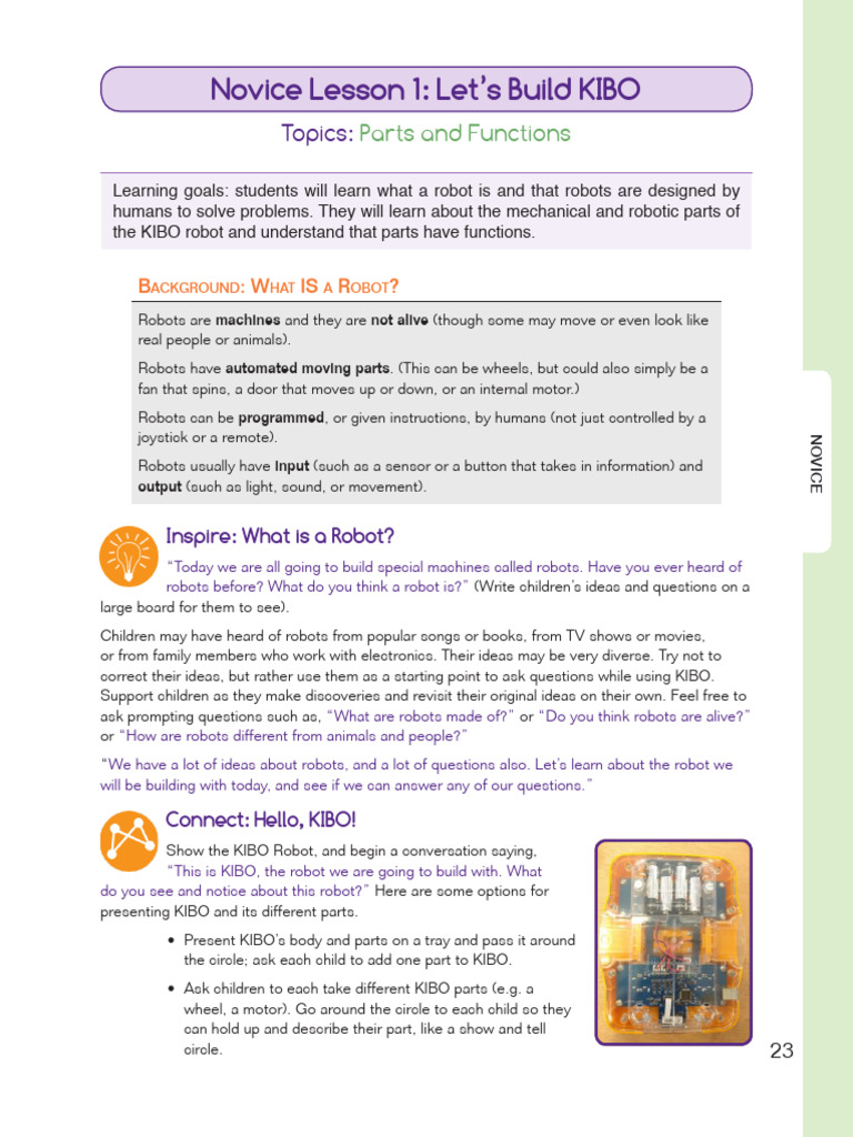 KIBO Robotics for Kids | PDF | Robot | Robotics