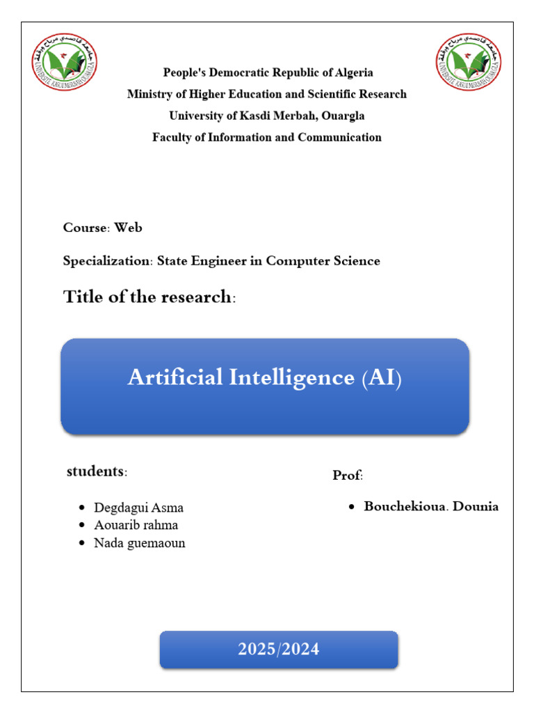 Overview Of Artificial Intelligence 2024 Pdf Artificial