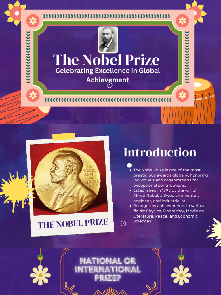 The Nobel Prize ! Presentation For Kids! | PDF | Nobel Prize