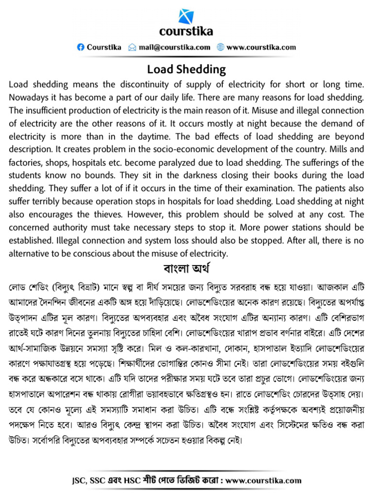 Load Shedding | PDF