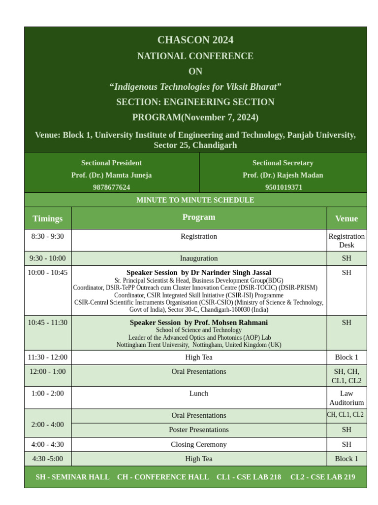 CHASCON 2024 Engineering Conference | PDF