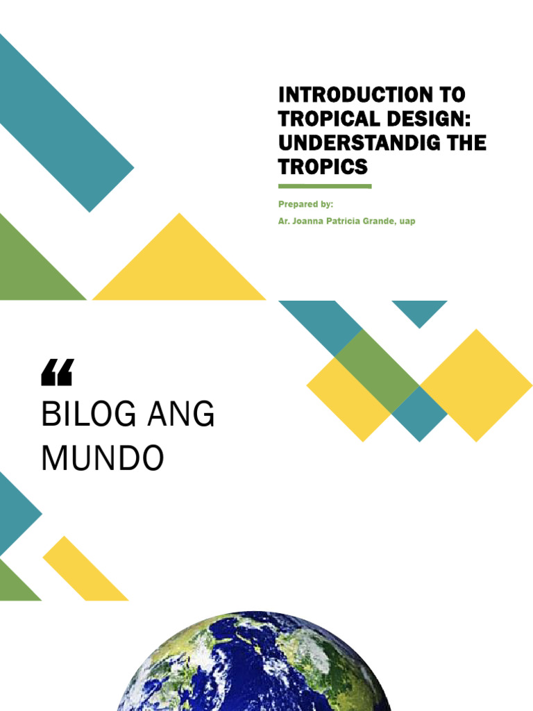 Tropical Design Principles Explained | PDF | Climate | Temperate Climate
