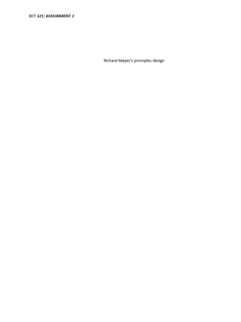 ECT 321 Assignment: Course Design Guide | PDF