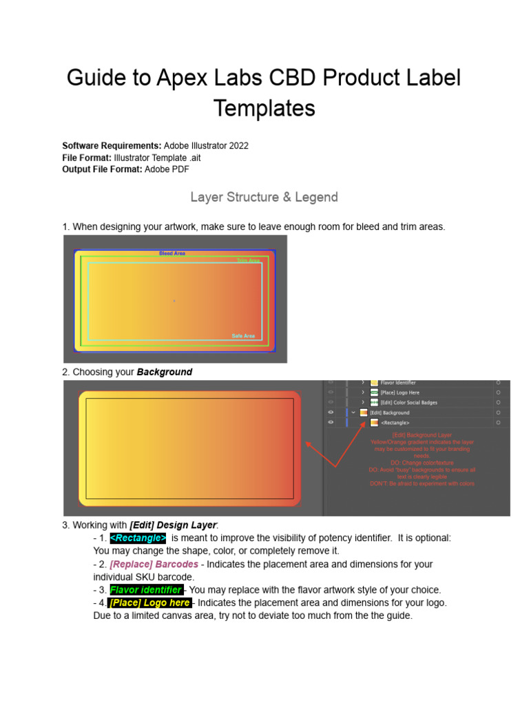 Apex Labs CBD Label Design Guide | PDF | Software | Computing