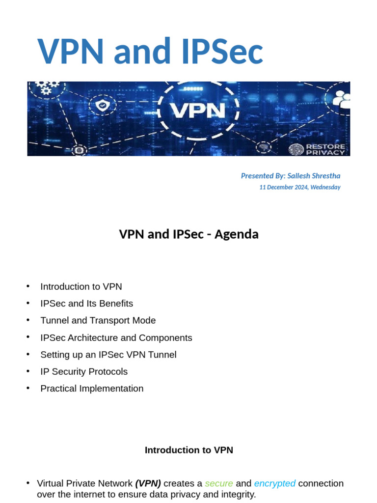 VPN and Ipsec | PDF | Virtual Private Network | Computer Network