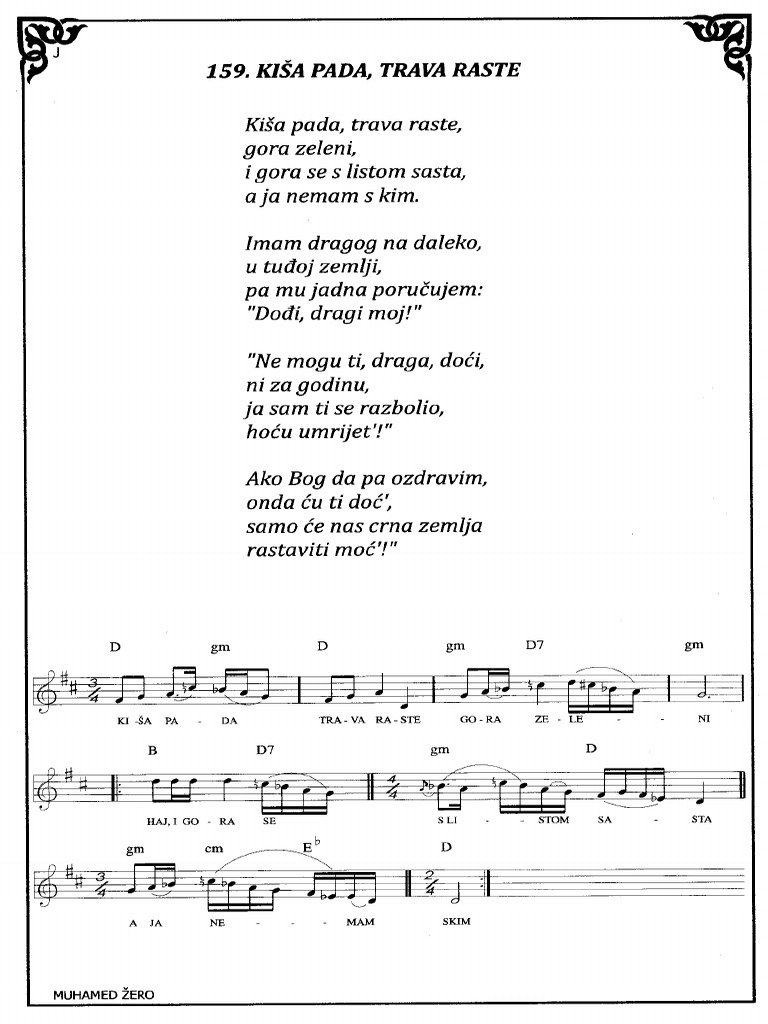 Kiša Pada Trava Raste1 | PDF