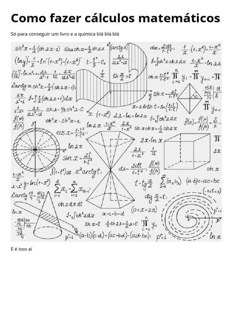 Como Fazer Cálculos Matemáticos | PDF