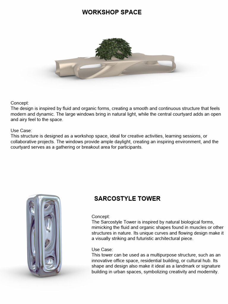m1s2 Assignment1 Noor Afshan (Workshop Space and Sarcostyle Tower) | PDF
