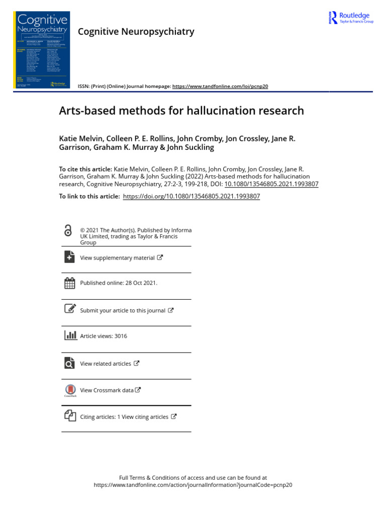 Arts-Based Methods For Hallucination Research | PDF | Hallucination ...