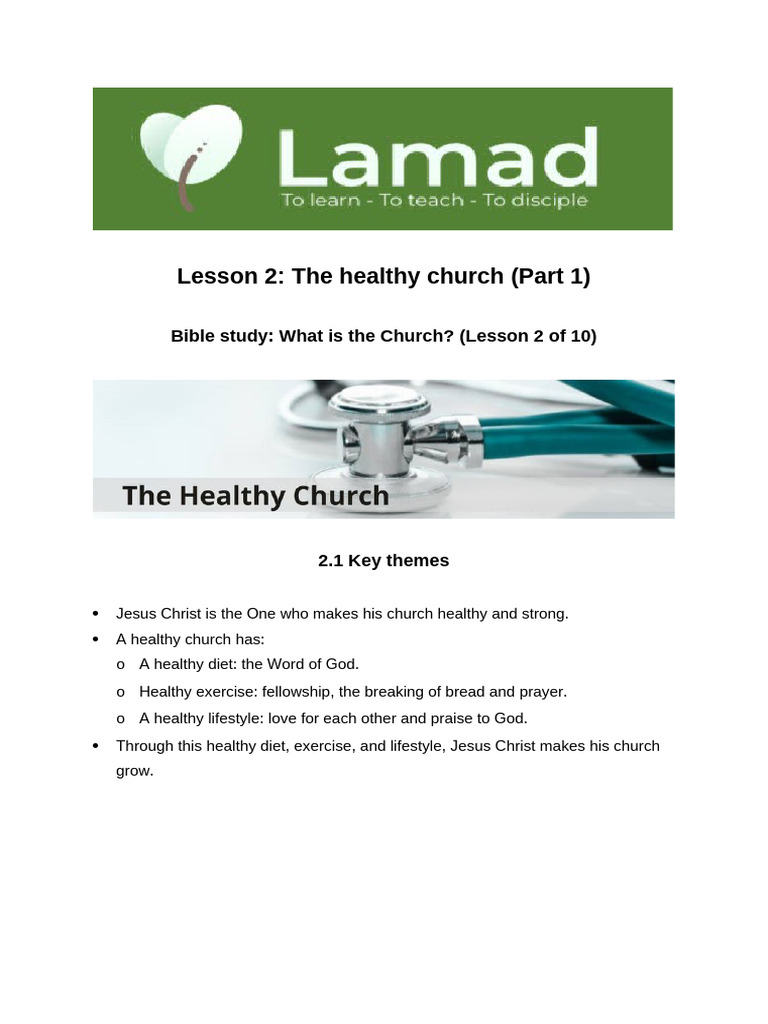 Building a Healthy Church: Key Insights | PDF | Acts Of The Apostles ...