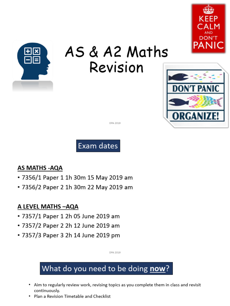 AS & A2 Maths Revision Guide 2019 | PDF | Cognition