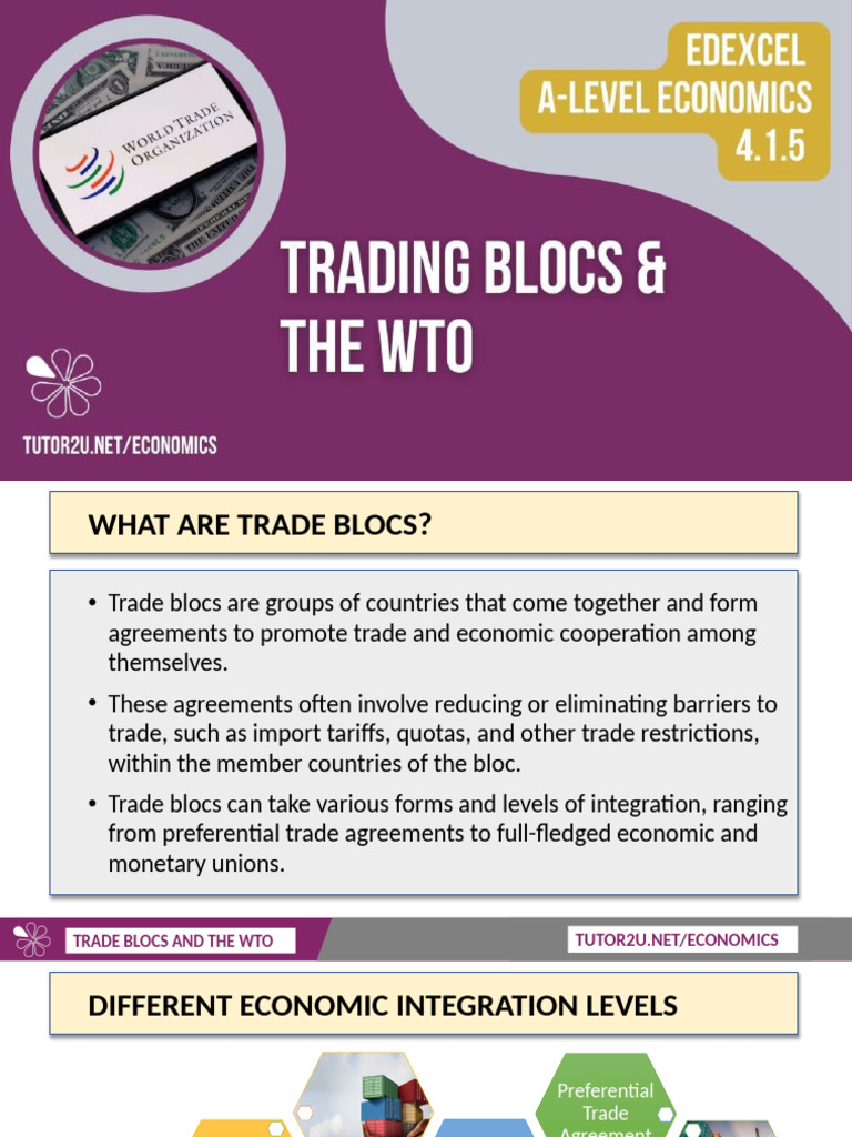 4 1 5 Trade Blocs WTO | PDF | Trade Agreements | Euro