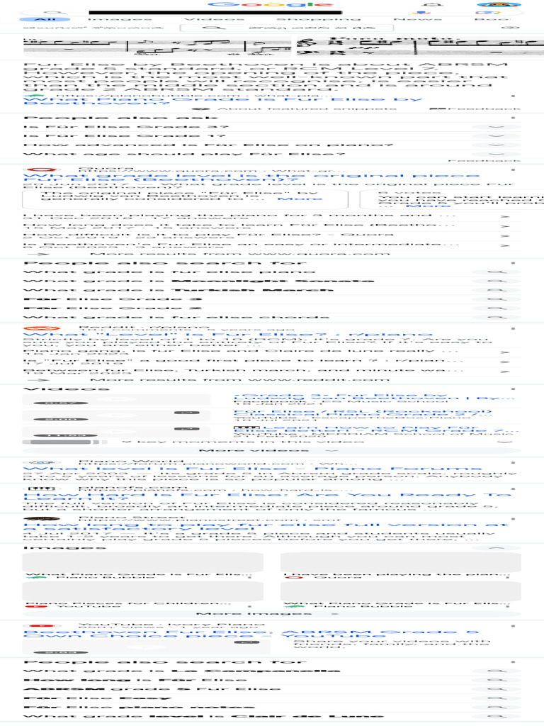Für Elise Piano Grade Levels | PDF | Für Elise | Compositions