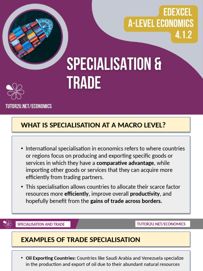 4 1 2 Specialisation and Trade | PDF | Economics | Comparative Advantage