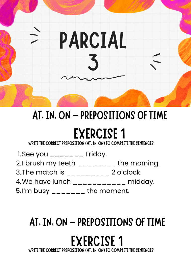 PARCIAL 3 exercises | PDF | Adverb | Languages