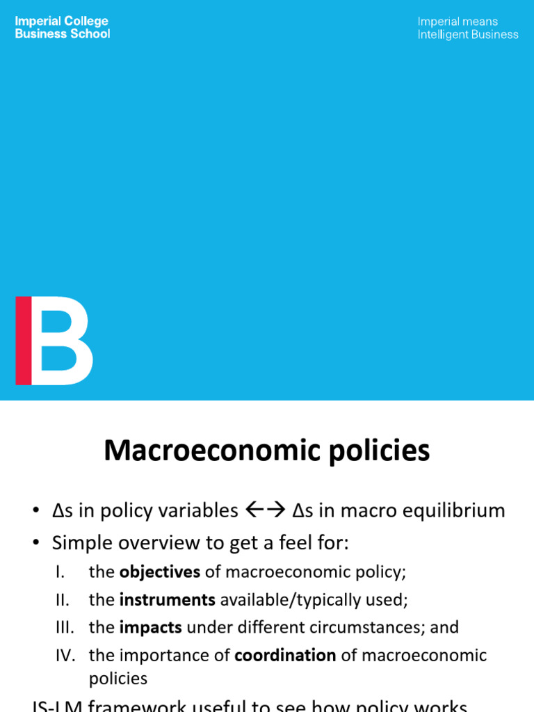 Macroeconomic Policy Overview and Impact | PDF | Monetary Policy ...