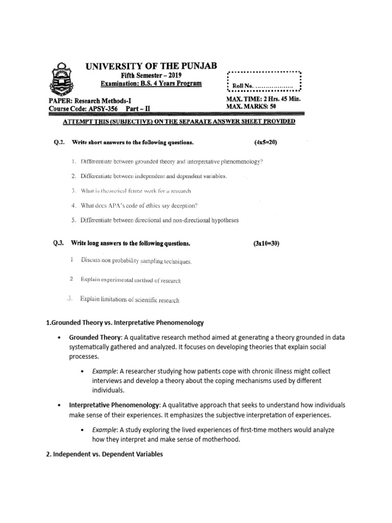Solved Past Papers of RM | PDF | Sampling (Statistics) | Experiment