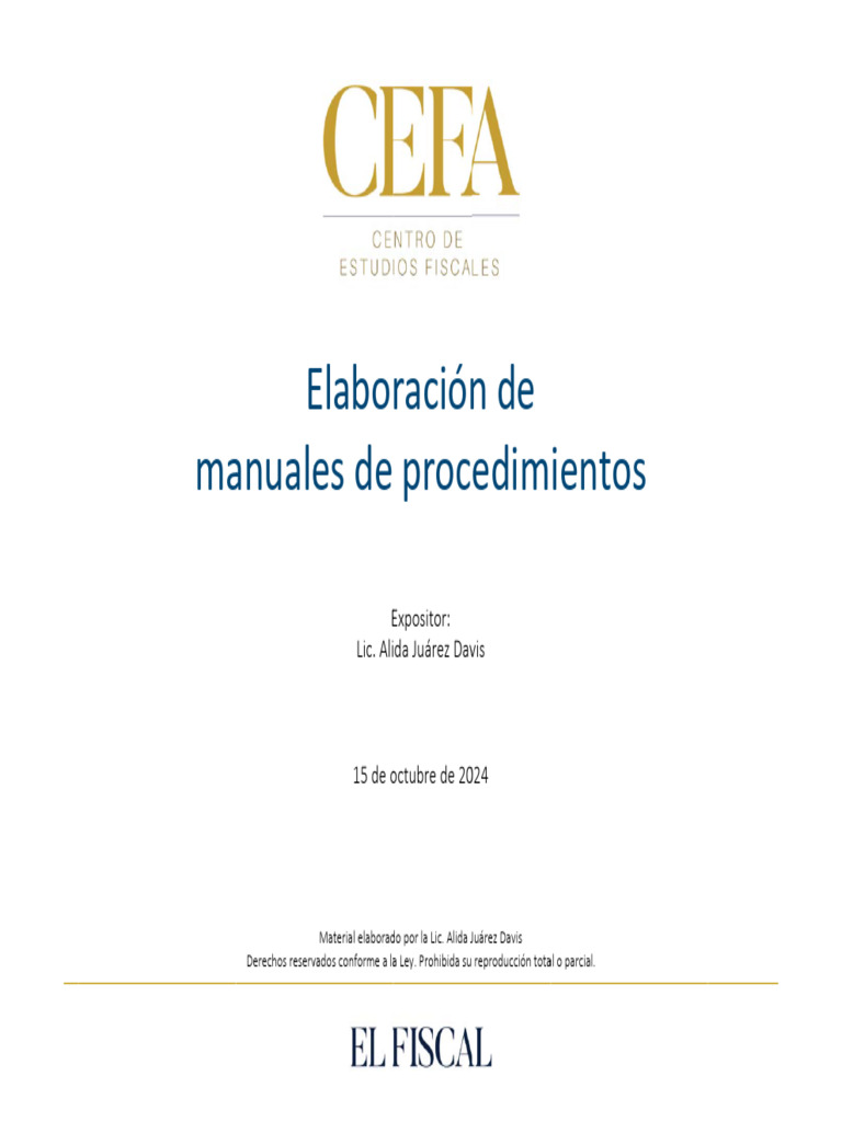 Elaboracion de Manuales de Procedimientos | PDF | Calidad (comercial ...