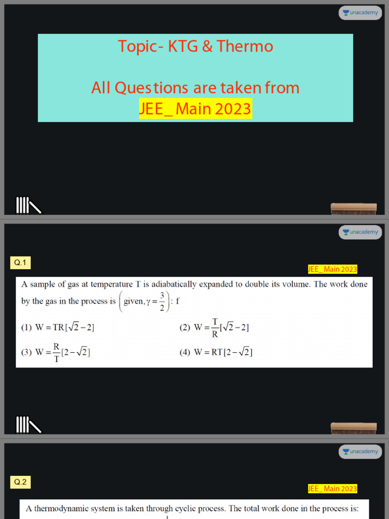 KTG THERMO JEE MAIN 2023 | PDF